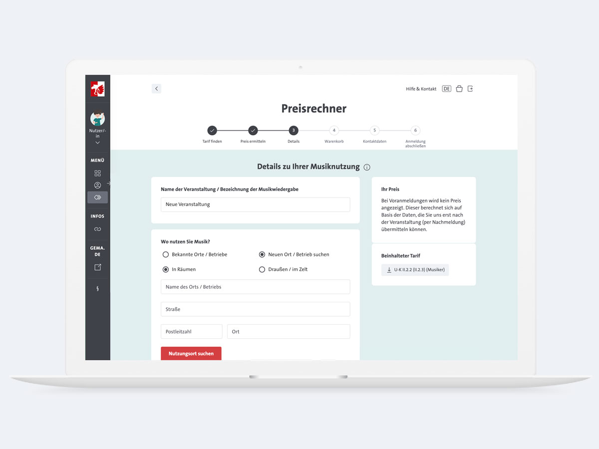 Neues Design im Onlineportal